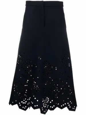 Tibi Cut-out A-line Skirt