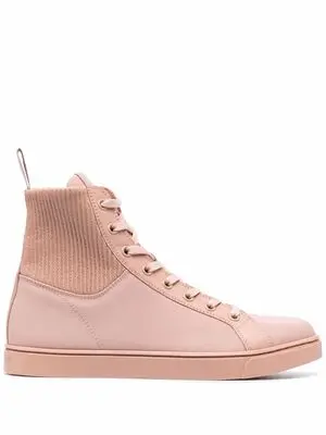GIANVITO ROSSI Knit-panelled High-top Sneakers