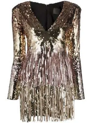 Gold Fringe Cocktail Dresses