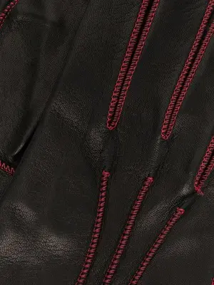 MANOKHI Stitch-detail Leather Gloves
