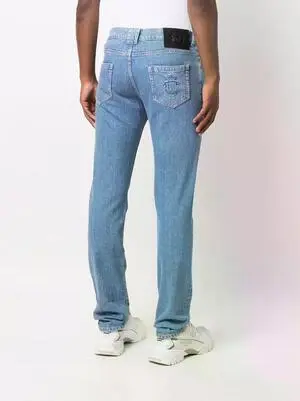 BILLIONAIRE Iconic Crest Embossed Straight-cut Jeans