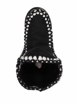 Mou Whipstitch-detail Eskimo Boots - Black