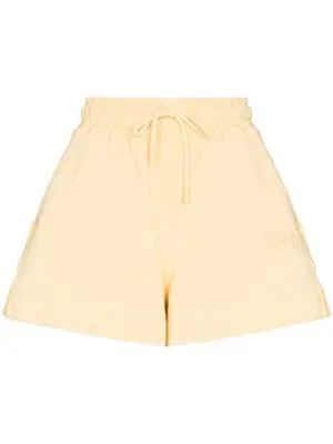 GANNI Logo-embroidered Track Shorts