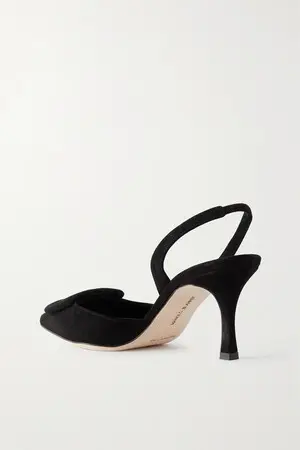 Manolo Blahnik Maysli 70 Buckled Slingback Pumps - Black