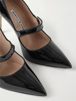 Manolo Blahnik Campari 105 Patent-leather Pumps