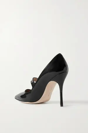 Manolo Blahnik Campari 105 Patent-leather Pumps