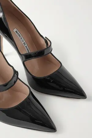 Manolo Blahnik Campari 105 Patent-leather Pumps