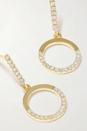 Mateo Half Moon Diamond Drop Earrings