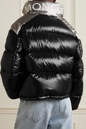 Moncler Cuscute Two-tone Quilted Down Jacket - Black