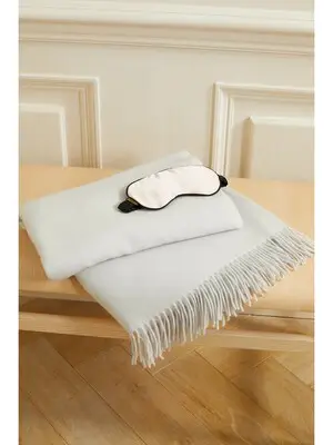 Brunello Cucinelli Fringed Cashmere Travel Blanket