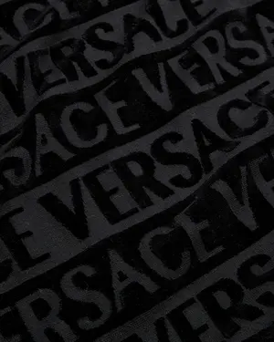 Versace I Heart Baroque Bath Robe - Black