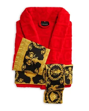 Versace I Heart Baroque Bath Robe - Red