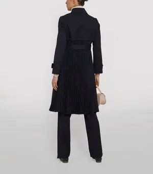 Sandro Pleated Trench Coat