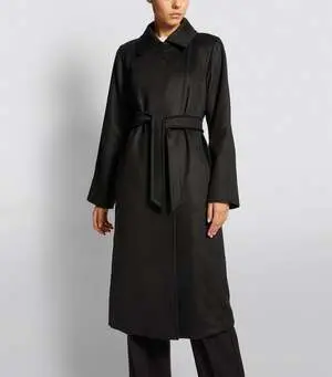 Max Mara Manuela Belted Coat - Black