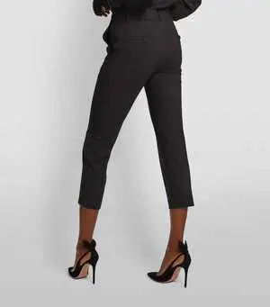 Theory Good Wool Cropped Treeca Trousers - Black