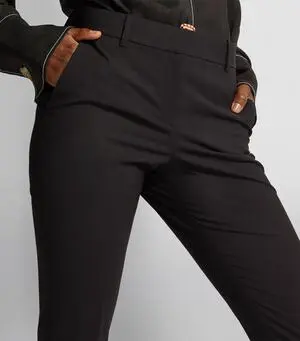 Theory Good Wool Cropped Treeca Trousers - Black
