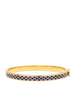 Halcyon Days Halcyon Days Gold-Plated Salamander Bangle Navy