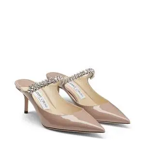 JIMMY CHOO Bing 65 Leather Mules - Pink