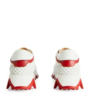 CHRISTIAN LOUBOUTIN Loubishark Calfskin Sneakers - White