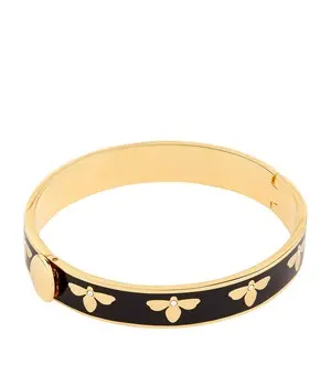 Halcyon Days Bee Gemstone Bangle - Black