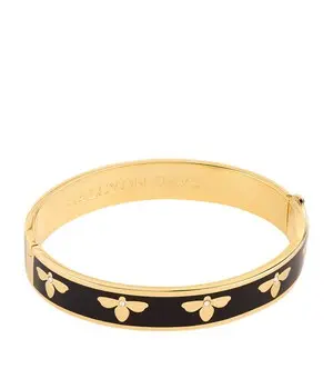 Halcyon Days Bee Gemstone Bangle - Black