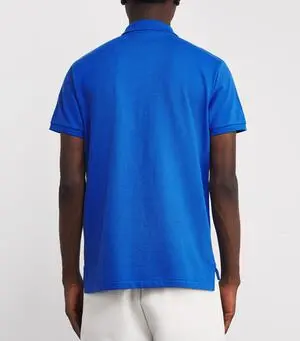 Polo Ralph Lauren Cotton Mesh Custom Fit Polo Shirt - Blue