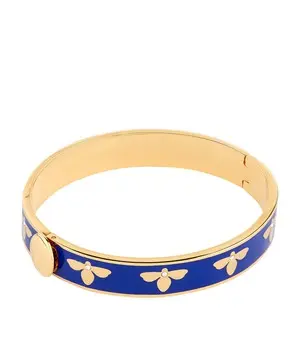 Halcyon Days Bee Hinged Bangle - Blue