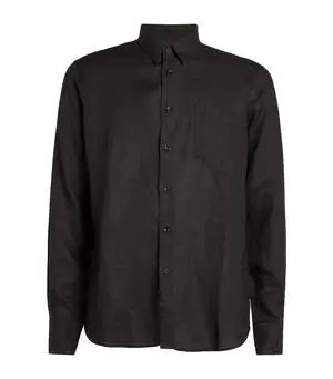 Vilebrequin Linen Caroubis Shirt - Black