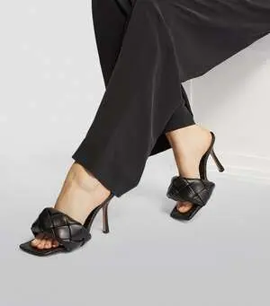 Bottega Veneta Quilted Leather Lido Mules 90