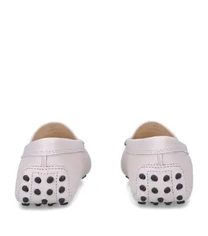 TOD'S Leather Gommino Driving Loafers - Beige
