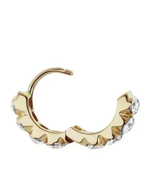 MARIA TASH Invisible Set Large Diamond Eternity Hoop Earring - Gold