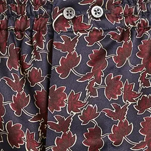 Zimmerli Silk Leaf Print Boxer Shorts - Navy