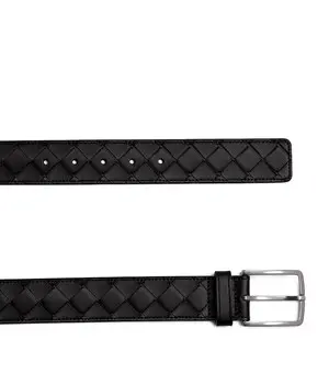 Bottega Veneta Leather Intrecciato Belt