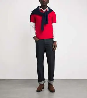 Polo Ralph Lauren Cotton Mesh Slim-fit Polo Shirt - Red