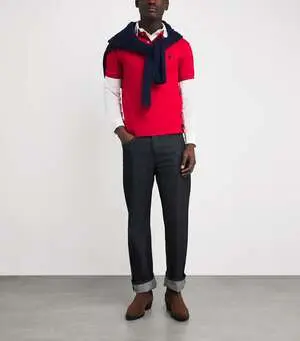 Polo Ralph Lauren Cotton Mesh Polo Shirt - Red