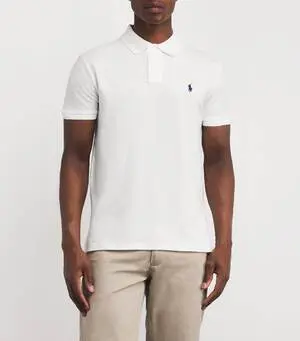 Polo Ralph Lauren Cotton Mesh Custom-fit Polo Shirt - White