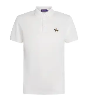 Ralph Lauren Purple Label Cotton Logo Polo Shirt - White