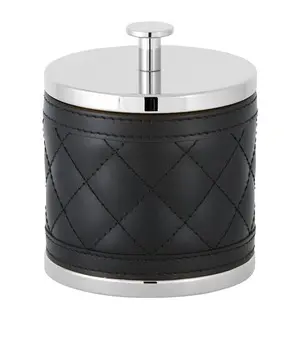 RIVIERE Quilted Round Box - Black