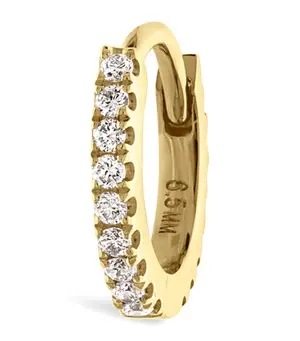 MARIA TASH Diamond Eternity Single Hoop Earring - Gold
