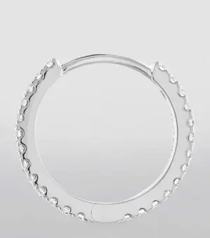 MARIA TASH Diamond Eternity Single Hoop Earring - White
