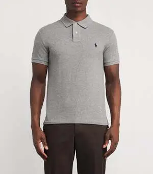 Polo Ralph Lauren Embroidered Logo Polo Shirt - Grey