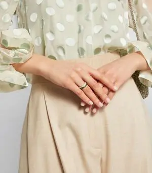 KAVANT & SHARART Gold And Diamond Talay Flow Wave Ring