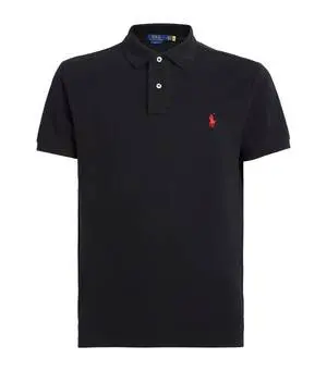 Polo Ralph Lauren Cotton Mesh Slim-fit Polo Shirt - Black