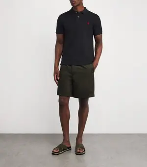Polo Ralph Lauren Cotton Mesh Slim-fit Polo Shirt - Black