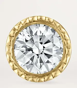 MARIA TASH Scalloped Set Diamond Threaded Stud Earring - Gold