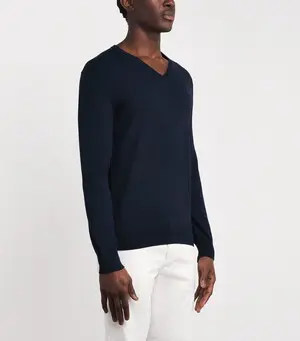 Polo Ralph Lauren Cotton V-neck Sweater - Navy