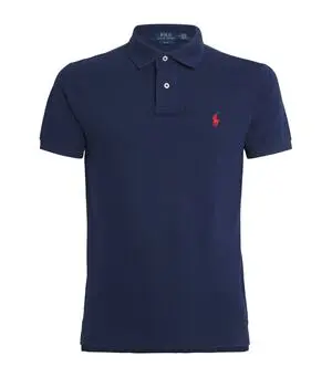 Polo Ralph Lauren Cotton Mesh Slim-fit Polo Shirt - Navy