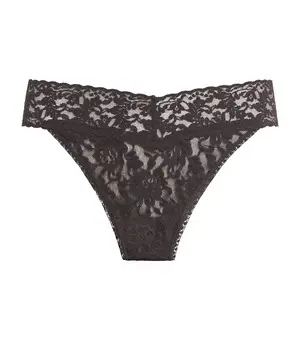 Hanky Panky Original Lace Thong Brown