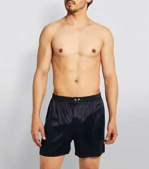 Zimmerli Silk Boxers - Navy