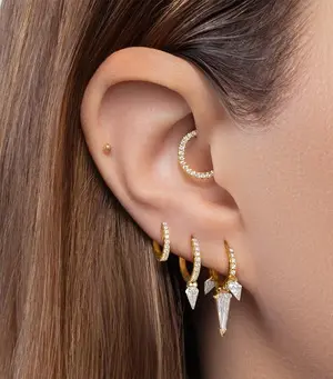 MARIA TASH Yellow Ball Threaded Stud Earring - Gold